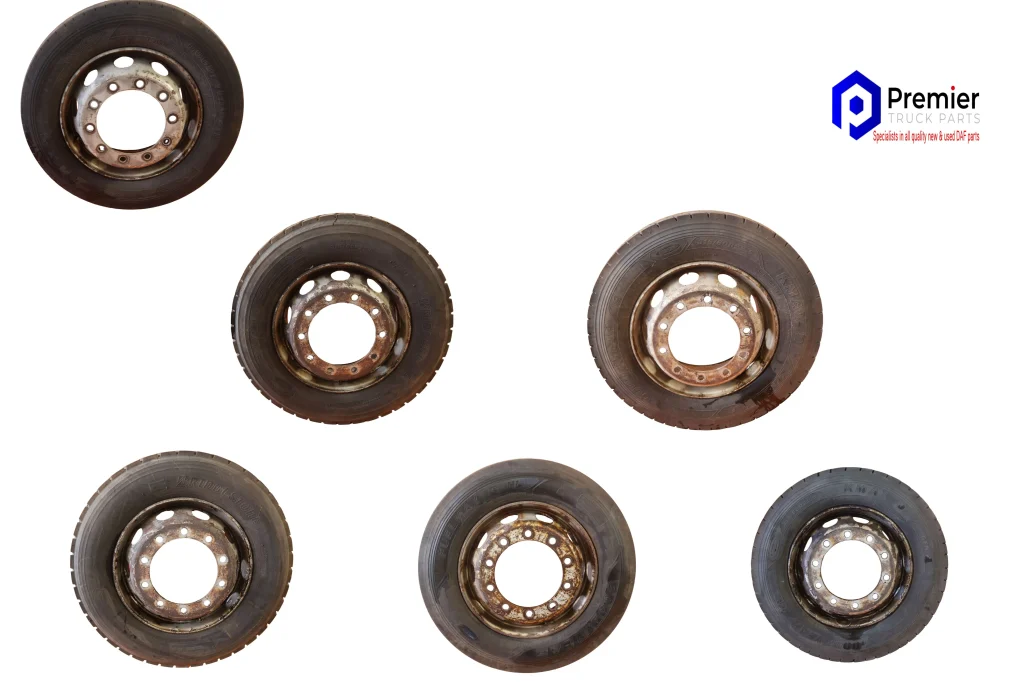 6X 315 60 Tyres On 10 Stud DAF Rims Message For Price - PT Parts